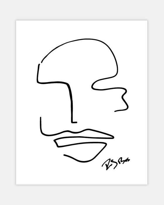 abstract face drawing